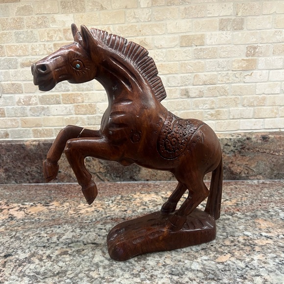 homemade | Art | Vintage Standing Brown Beautiful Wood Hand Carved ...